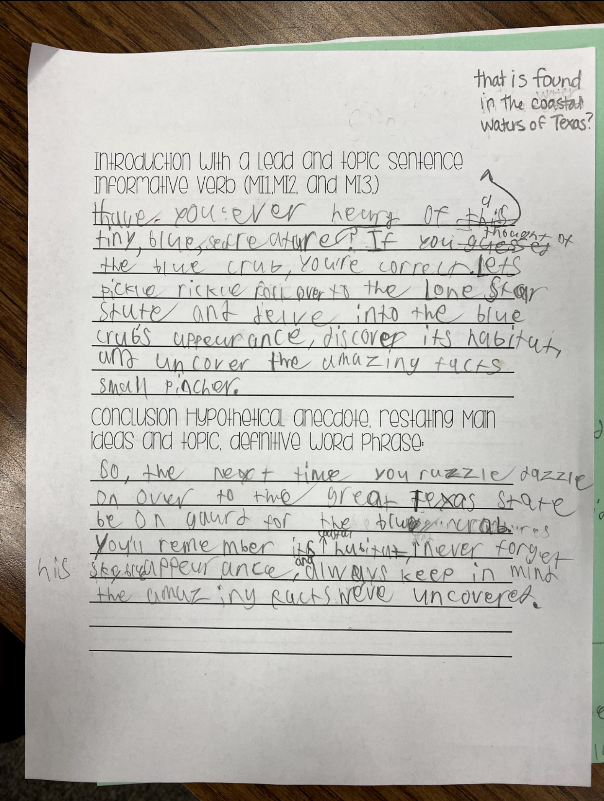 Introductions Conclusions In The 4th Grade
